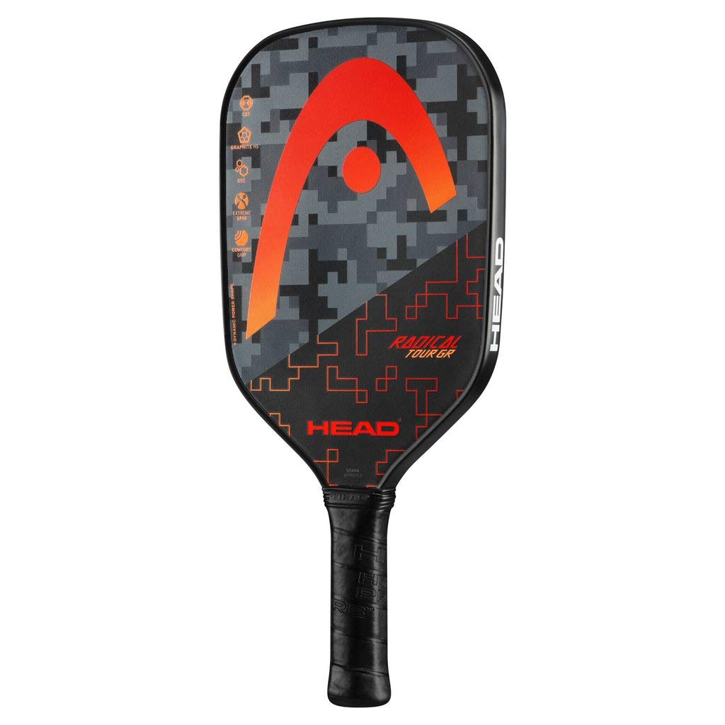 HEAD Graphite Pickleball Paddle - Radical Tour Lightweight Paddle w/Honeycomb Polymer Core & Comfort Grip, Red
