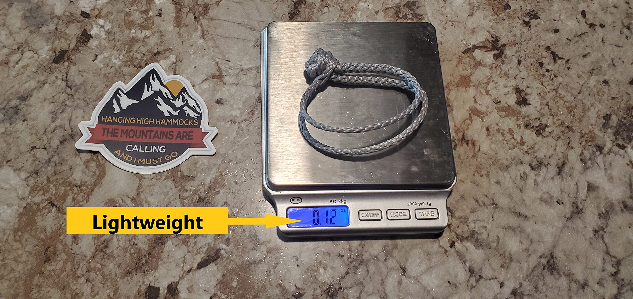 Hanging High Hammocks | 74 Amsteel Soft Shackle 3 inch with Free Sticker | for Hammock Camping, Backpacking, Travel, Keys and More