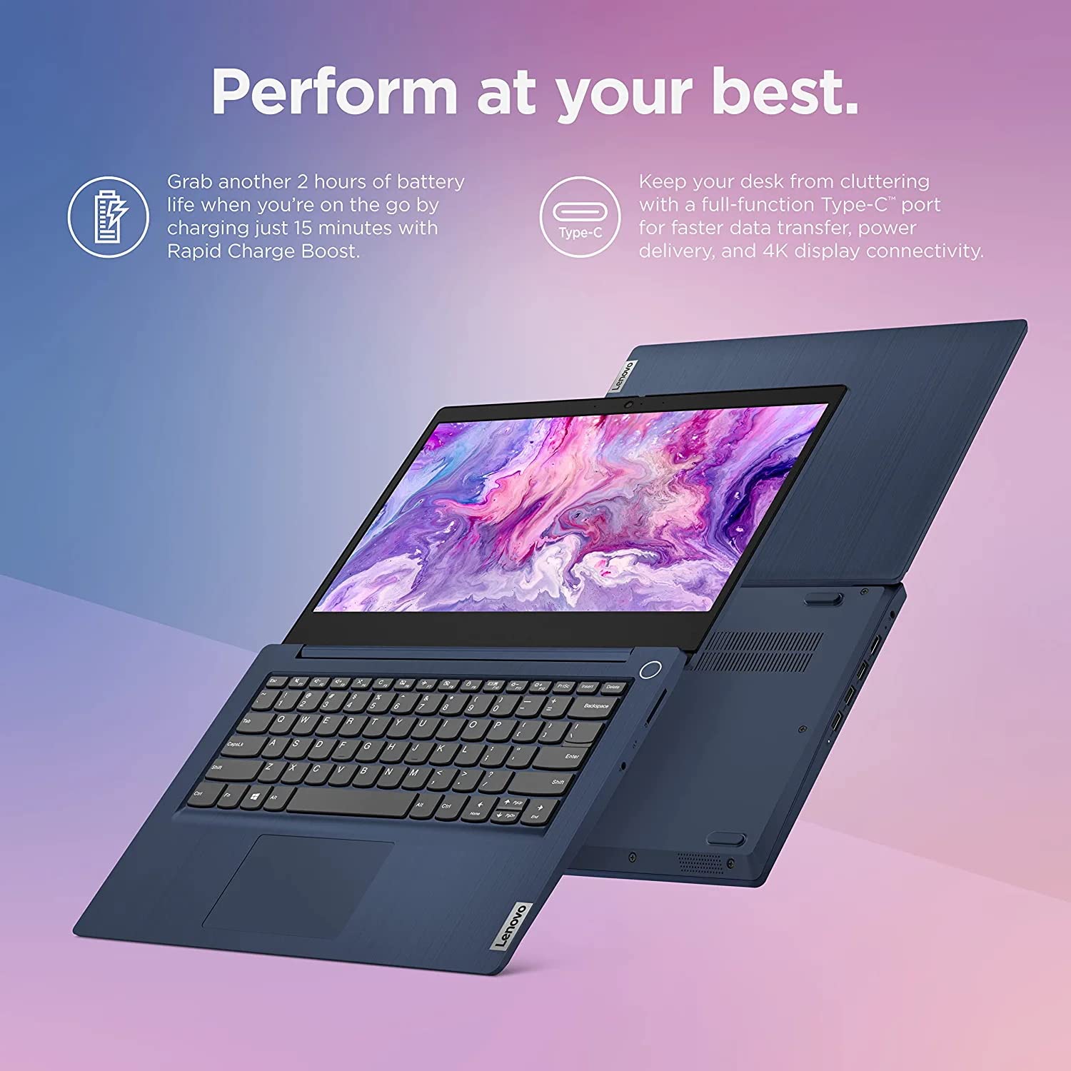Lenovo 2022 IdeaPad 3 14" FHD Laptop 10-Core 12th Intel Core i5-1235U Iris Xe Graphics 24GB DDR4 512GB NVMe SSD Fingerprint Reader Backlit Keyboard WiFi 6 Windows 11 Home w/ RATZK 32GB USB