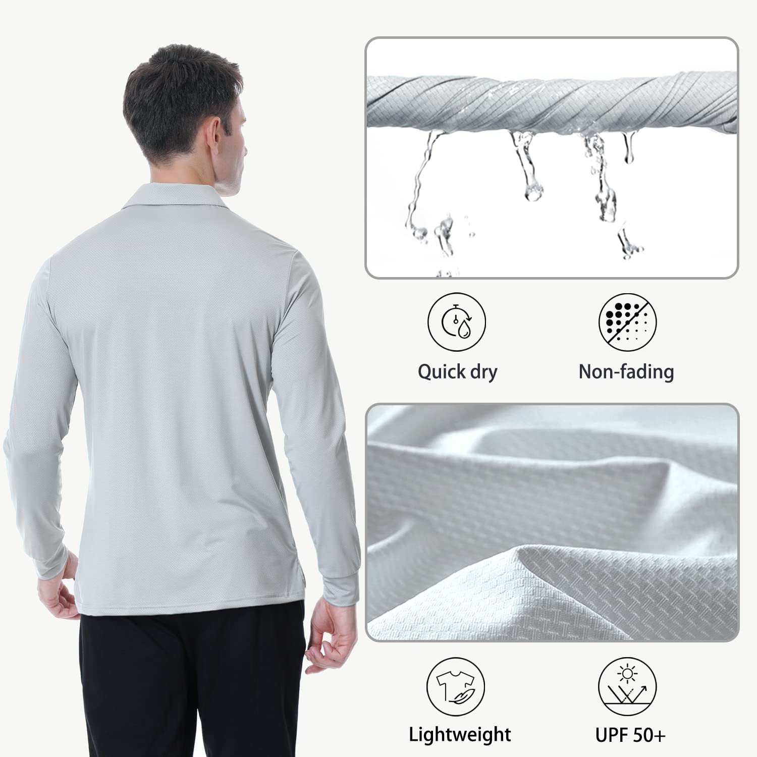 JIM LEAGUE Men's Golf Shirts Polo