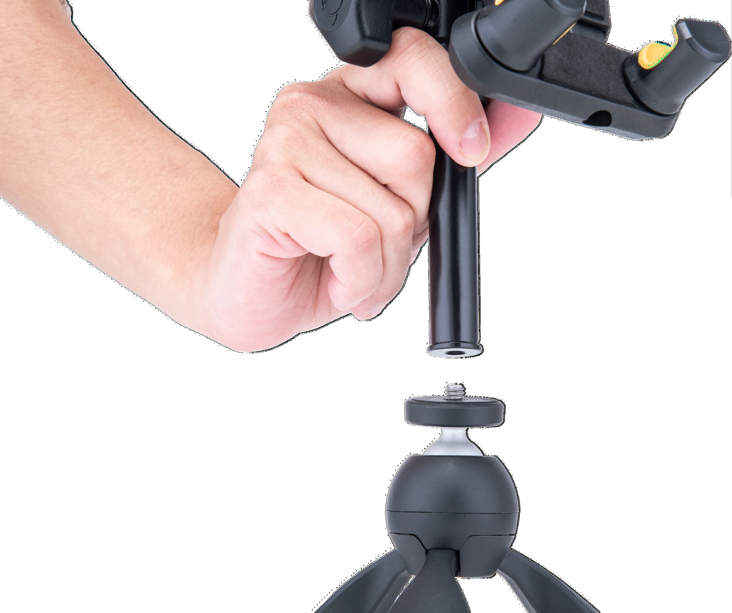 Hercules DG307B Adaptive Tablet and Phone Holder & On-Stage MA-125 1/4" Male to 5/8" Female Mic Screw Adapter