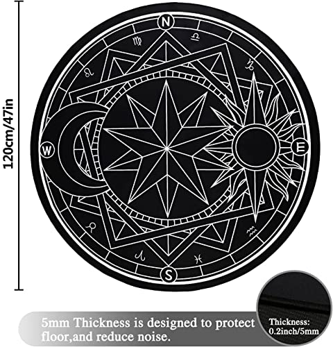 Homcomoda Gaming Chair Mat for Hardwood Floor Anti-Slip Round 47 Inch Floor Protector Low-Pile Computer Chair Mat for Office Gaming Room Home Decor