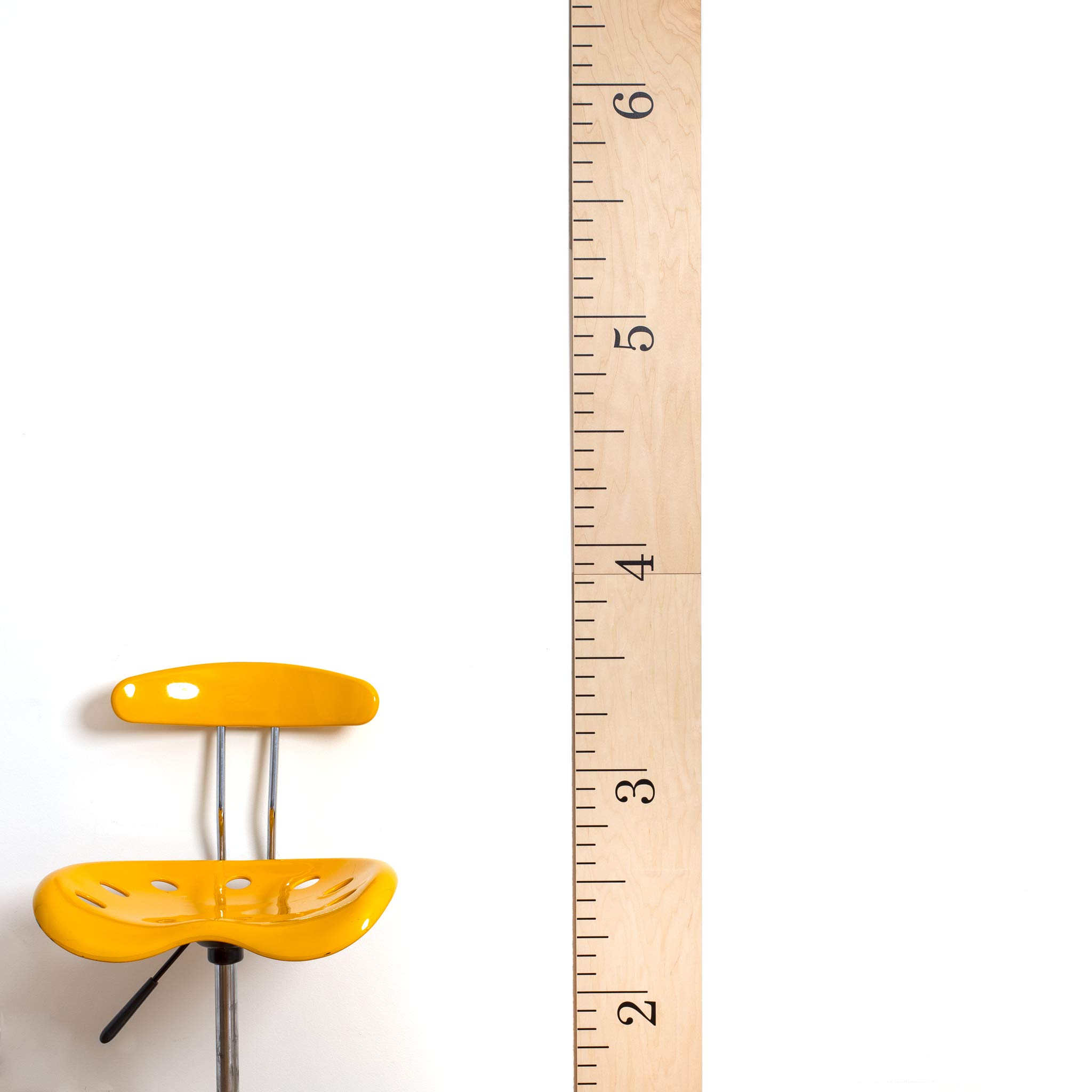 HEADWATERS STUDIO Wooden Ruler Growth Chart for Kids, Boys & Girls - Height Chart & Height Measurement for Wall - Kids Nursery Wall Decor and Room Hanging Wall Decor - Natural Schoolhouse Ruler Inches