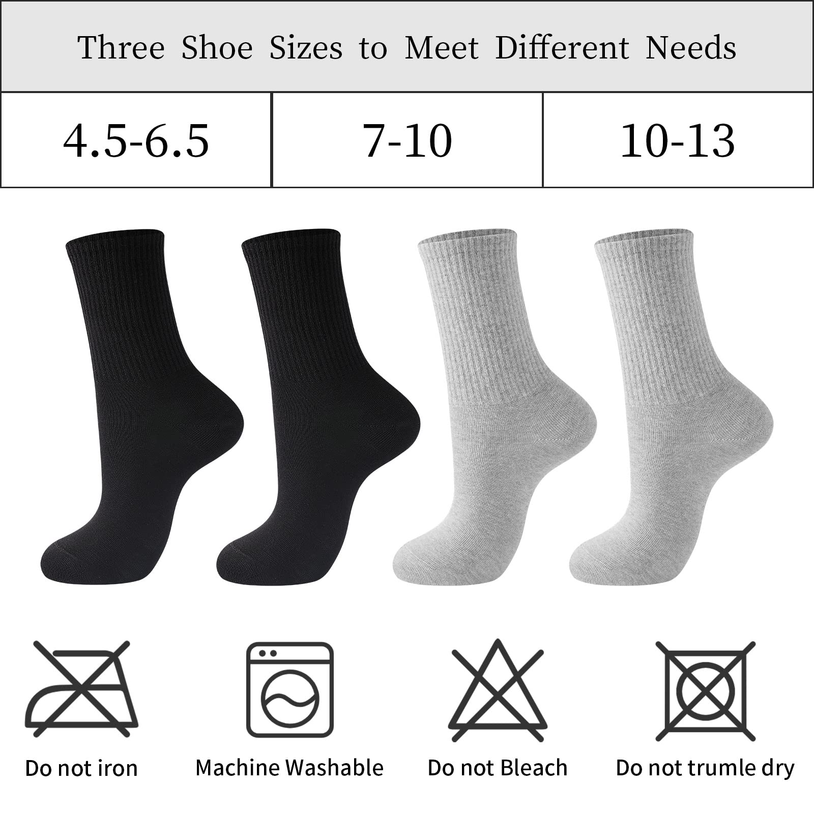 J-BOX Womens Cotton Crew Socks, Thin Soft Comfort Breathable Dress Socks, Above Ankle Crew Socks for Business, Casual.