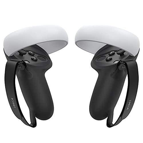 KIWI design Controller Grip Cover Accessories and Link Cable Accessories Compatible with Quest 2 (16FT Black)