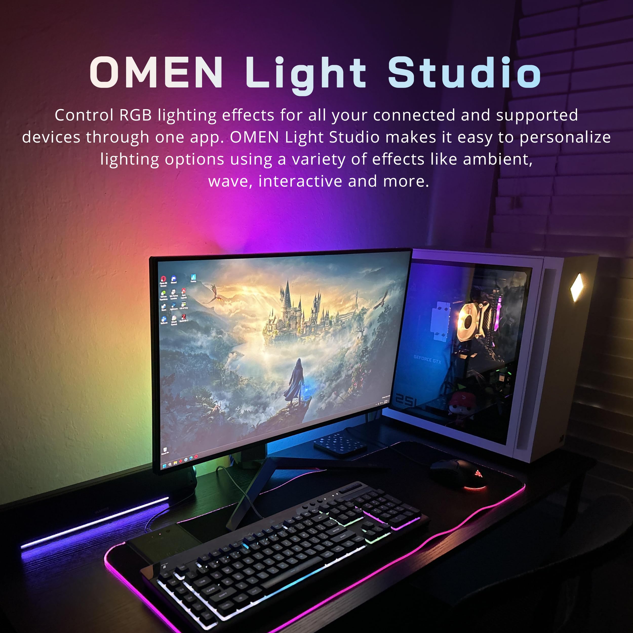 HP OMEN 25L Gaming Desktop, AMD Ryzen 5 5600G, 16GB DDR4 RAM, 512GB PCIe SSD + 1TB HDD, NVIDIA GeForce GTX 1660 Super 6G GDDR6, Win 11 Pro, White, 32GB Hotface USB Card