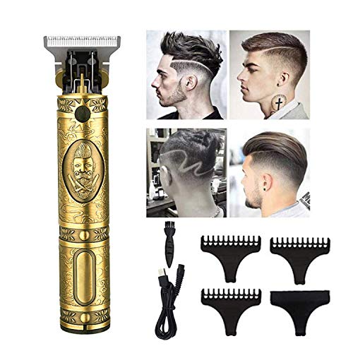 Hair Clippers for Men Professional Cordless T-Blade Beard Trimmer, Zero Gapped Head Shaver Kit, Powerful Motor Clippers for Hair Cutting, Long Run Time
