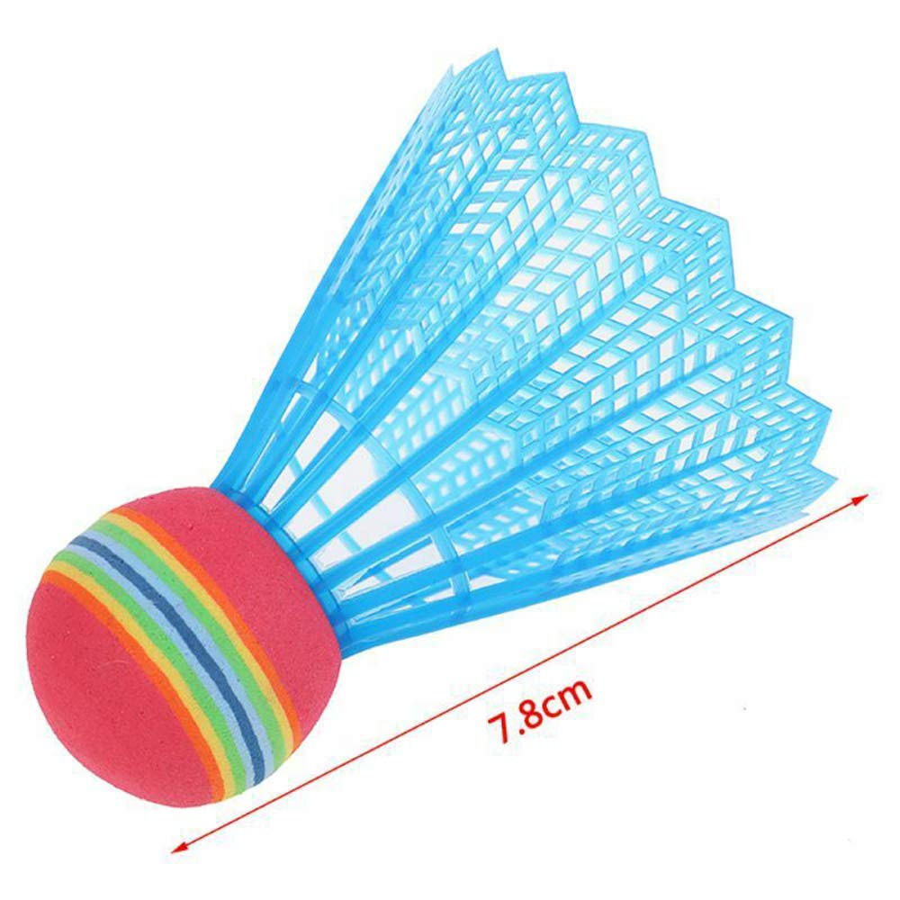 HJKL 10 PCS Badminton EVA Rainbow Ball Head Nylon Badminton Feathers for Game Sport Entertainment