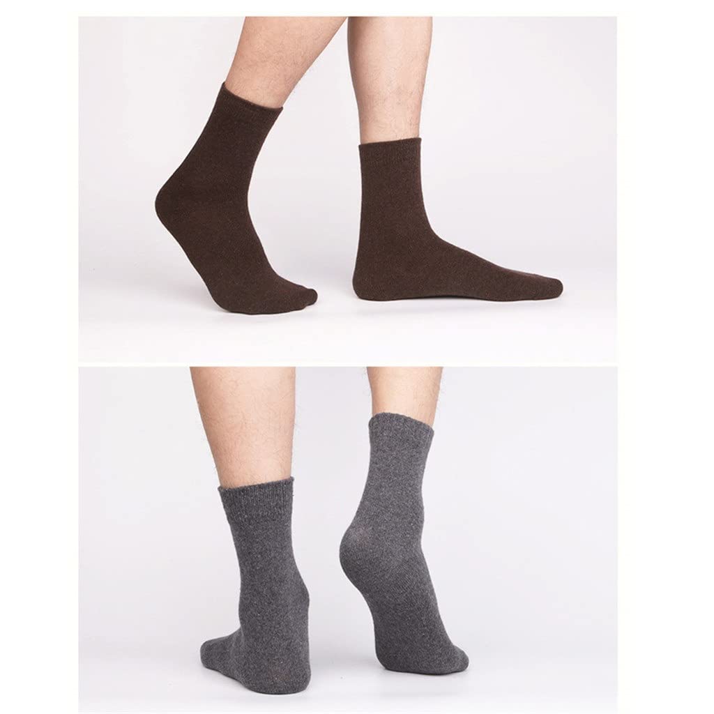JIESEING 5 Pairs/Lot Men Female Socks Winter Warm Cashmere Socks Breathable Solid Colors Mens
