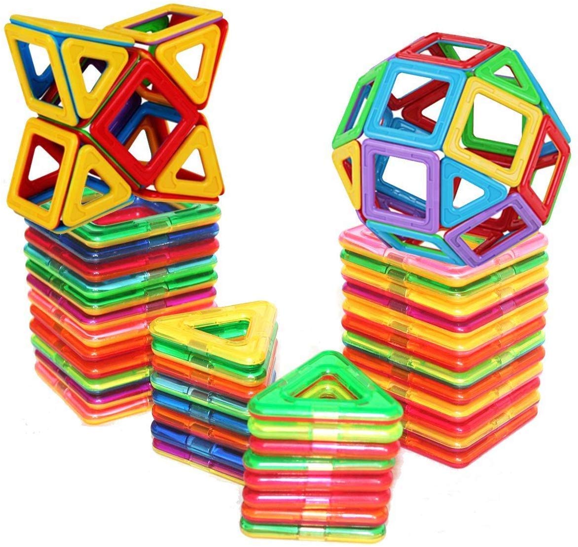 Jdfhiusj toys 30Pcs Magnetic Building Blocks Set, Magnets for Kids Learning Toys 3D Building Magnetic Blocks for 3 Years Old Children Gift(CLP-015)