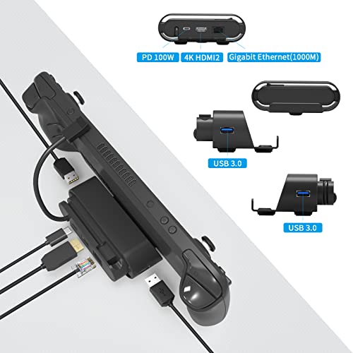 JOYTORN Dock with 4K@60Hz HDMI 2.0,Gigabit Ethernet Port(1000M), 2 USB A 3.0 5Gbps Data Ports,100W Power Delivery