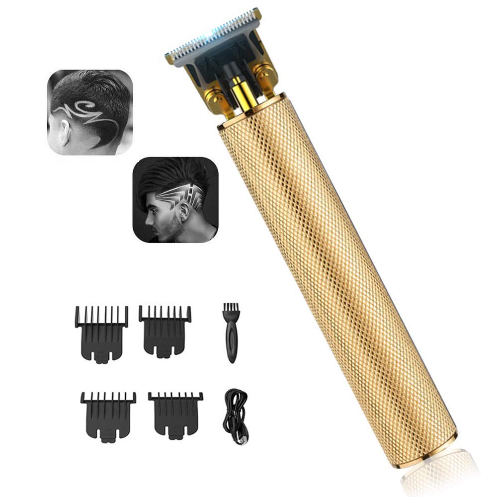 Hair Clippers for Men,Electric Pro Li Clippers USB Cordless Rechargeable Beard Trimmer Kit T-Blade Trimmer 0mm Baldheaded Hair Trimmer with 4 Guide Combs
