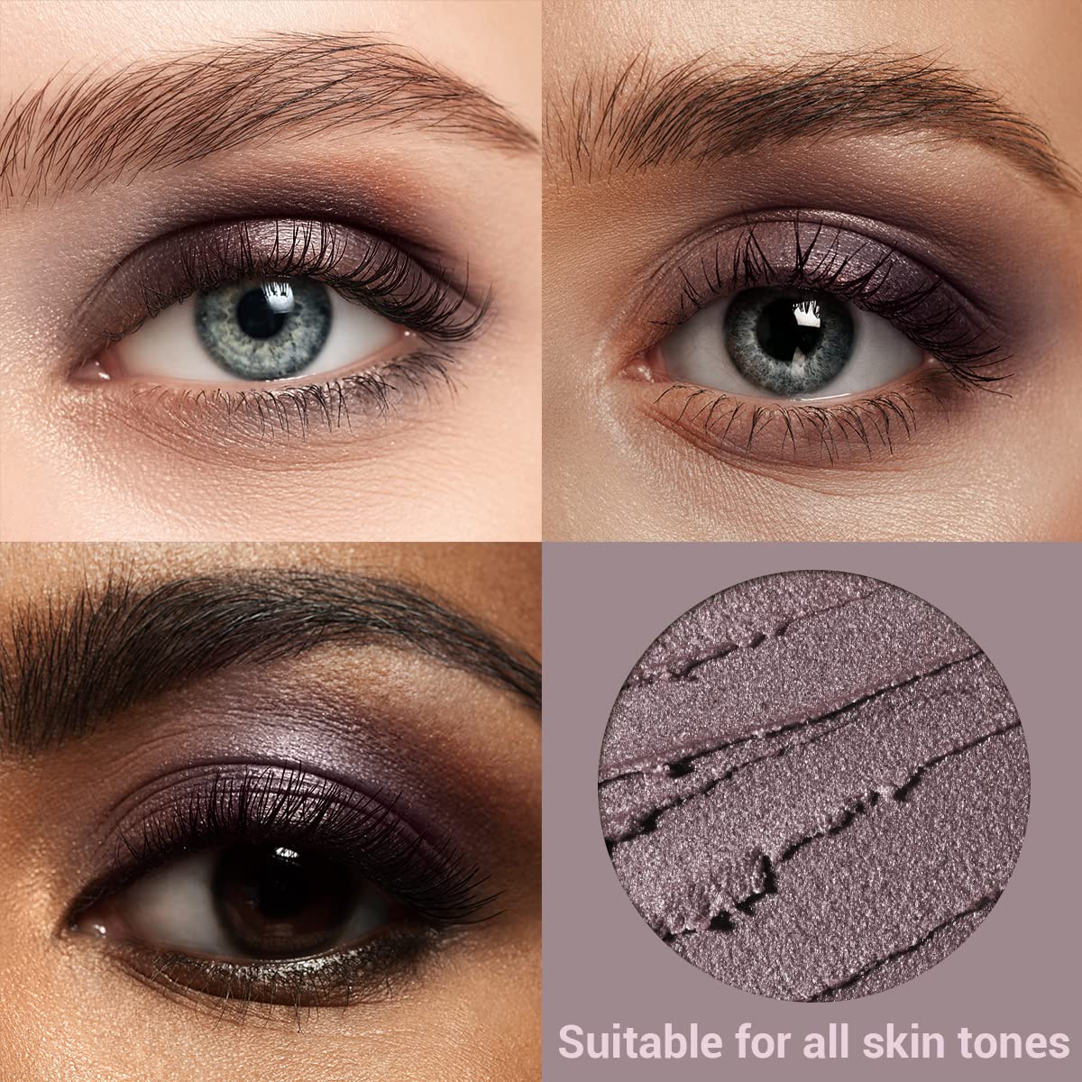 LUXAZA Eye Shadow Stick, Cream Single Makeup with Blending Brush, Eye Brightener Stick, Highlighter Stick, Eyeliner, Smooth Metallic #112 Taupe Pearl
