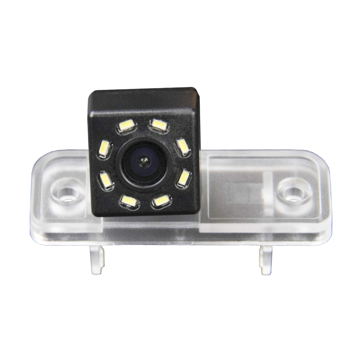 HD 720p Backup Camera, Waterproof Rear-View License Plate Rear Reverse Parking Camera for Mercedes/Benz C/E/CLS-Class W203 W211 CLS 260/300 /350/400 W219 W218 (A=65x25 mm Down Round Edge)