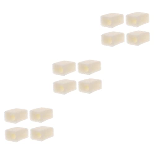GLSTOY 12 Pcs Fish Tank Filter Cotton Aquarium Accessories Submersible Water Pump Aquarium Sponge Filter Pre- Filter Sponge Aquarium Fish Tank Sponge Filter Replacement Filter Beige Ocean