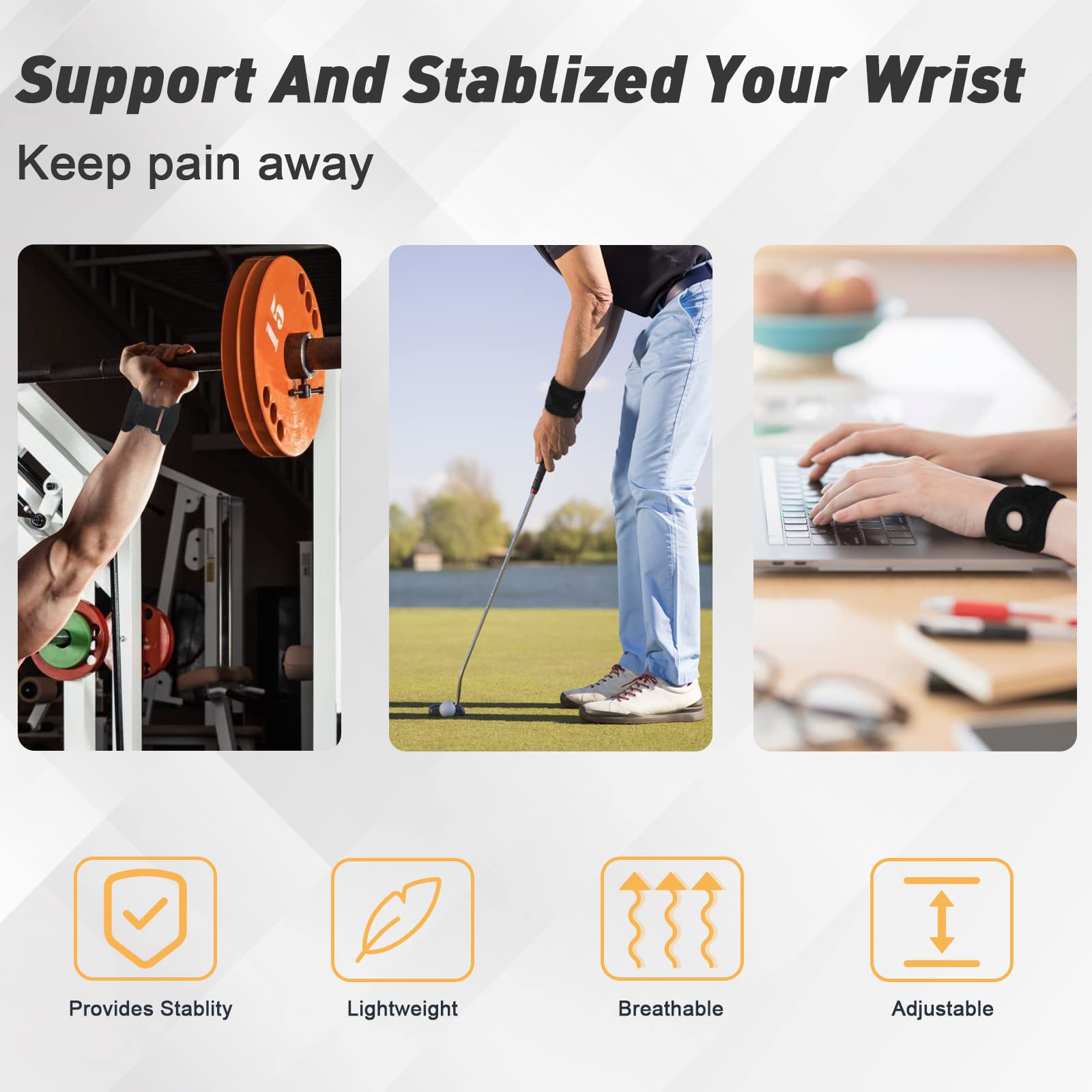 JISHAHS Wrist Brace for TFCC Tear, TFCC Wrist Band for Pain Relief - Triangular Fibrocartilage Complex Injury, Pinky Side Wrist Pain, DRUJ Instability, Universal for Left and Right Hand (S/M)