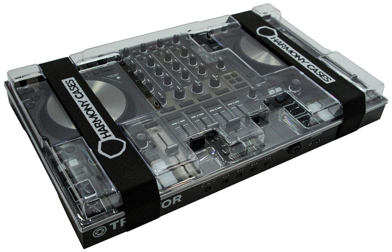 Harmony Audio Cases HC-DC2 Protective DJ Gear Saver Polycarbonate Hard Plastic Dust Cover Case Compatible with Native Instruments Kontrol S4 Mk3 Controller Deck (Includes Stretch Bands)