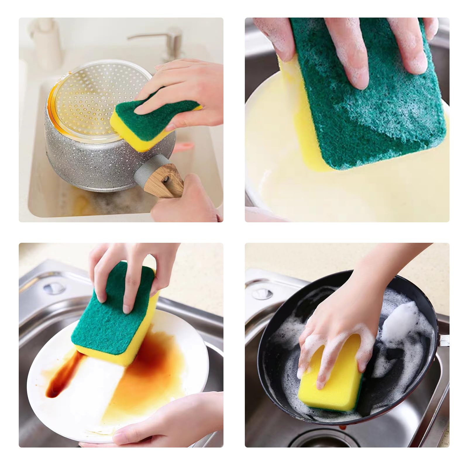 hautllaif Sponge Holder for Kitchen Sink,3-in-1 Drain Rack Storage Holder Shelf Sponge Soap Cloth Holder for Kitchen Sink Faucet,with Microfiber Sponge and Dish Towel