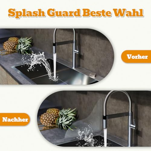 Honitra 2Pcs Shower Splash Guard, Self- Adhesive Transparent Shower Water Guard, Bath Corner Water Splash Guard to Keep Water in Shower, Tub Splash Guard