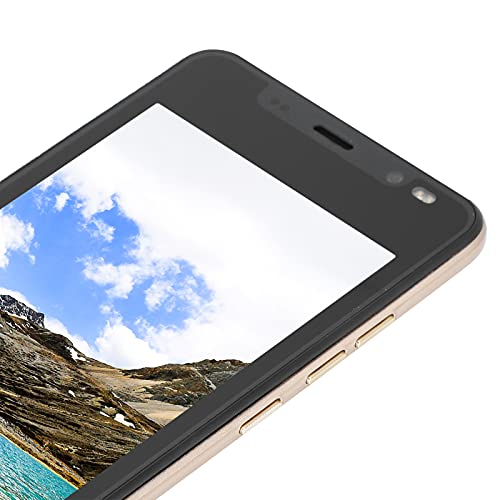 IP 12 Pro 4.66in Unlocked Smartphone, 512MB+4GB, for Android 4.4.2, 0.3MP+ 2MP,1500mAh, Dual Card Dual Standby Cell Phone, WiFi+BT+FM Supported, Expanded 128GB Memory(Gold)