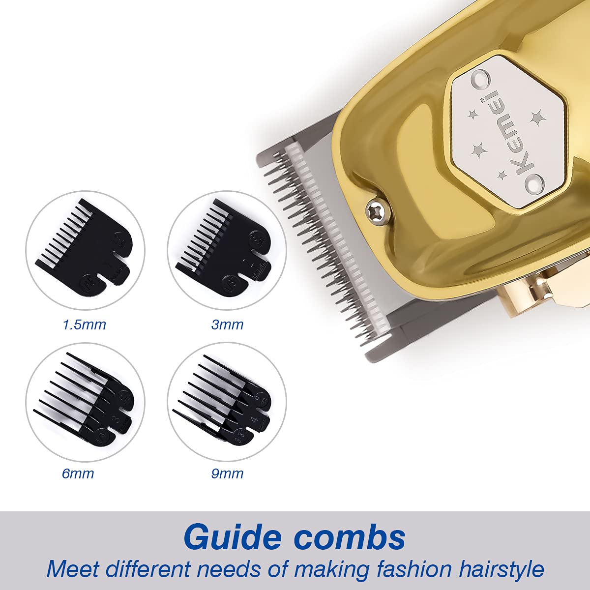 Hair Clippers for Men, Professional Barber Clippers Cordless Beard Trimmer Grooming Kit with LED Display USB Rechargeable, Upgraded Motor Powerful and Quiet