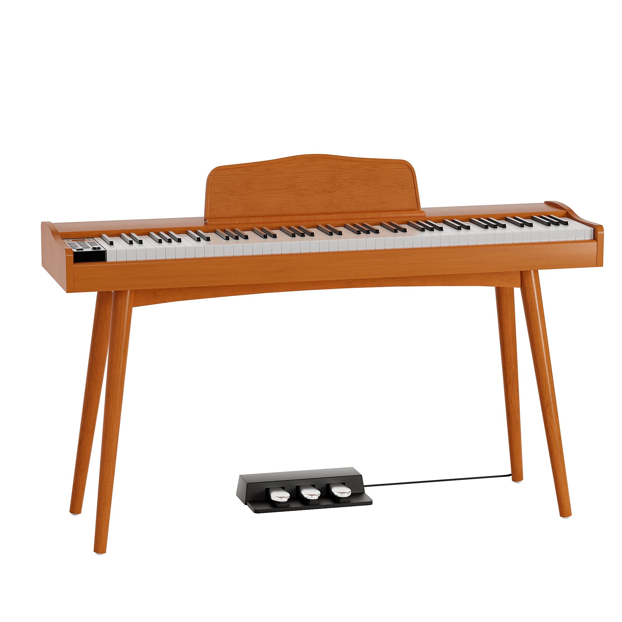 HEXANT 88- Key Digital Keyboard Piano, Hammer Full-Weighted Wooden Electric Full Size Keyboard Piano, with 3-Pedal, MIDI Connection, Multi-Functional Keyboard and Stand
