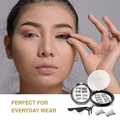 Half lashes, Magnetic Eyelashes Without Eyeliner, Perfect Reusable Eyelashes 8pcs