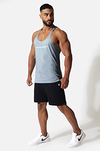 Jed North Bodybuilding Workout Stringer Gym Tank Top Singlet Racerback,LightBlue,X-Large