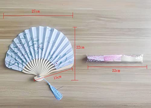 HAOSEA Ancient Wind Folding Scallop Shell Fan Fan Dance Fan Folding Fan Big red