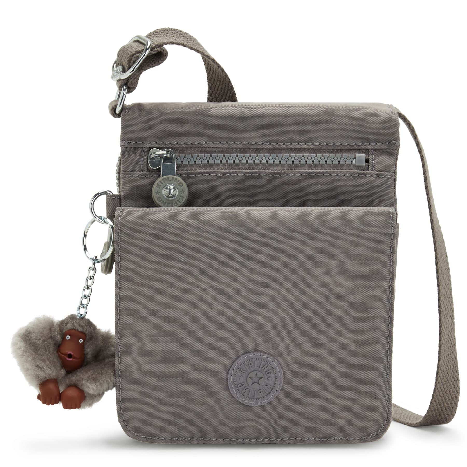 Kipling New Eldorado Crossbody Bag Cool Grey Tonal