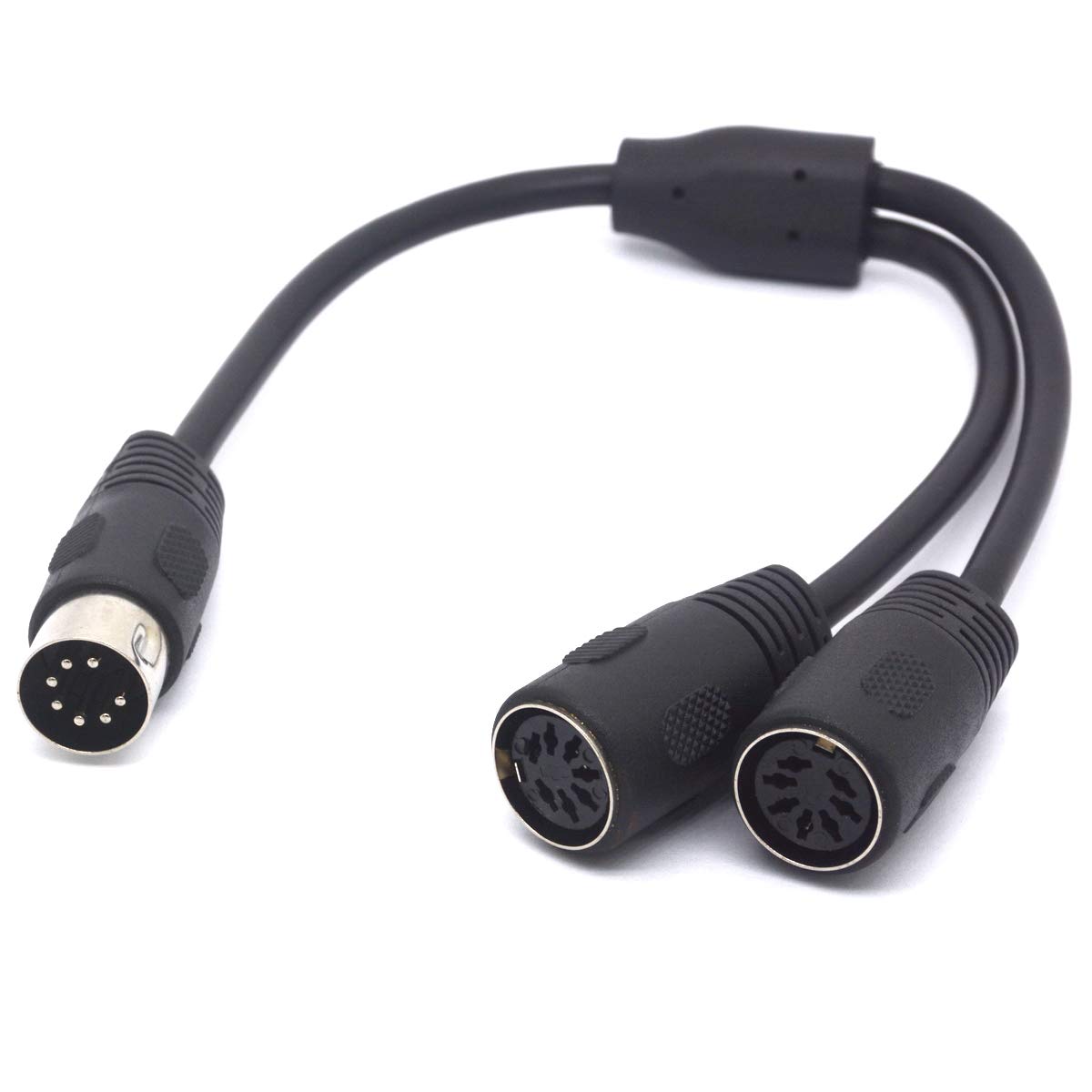 GLHONG 7 Pin Din Splitter Cable, 7- Pin Plug Male to 2 DIN Female Jack Adapter Y Lead for Bang Olufsen Naim Quad Stereo Systems