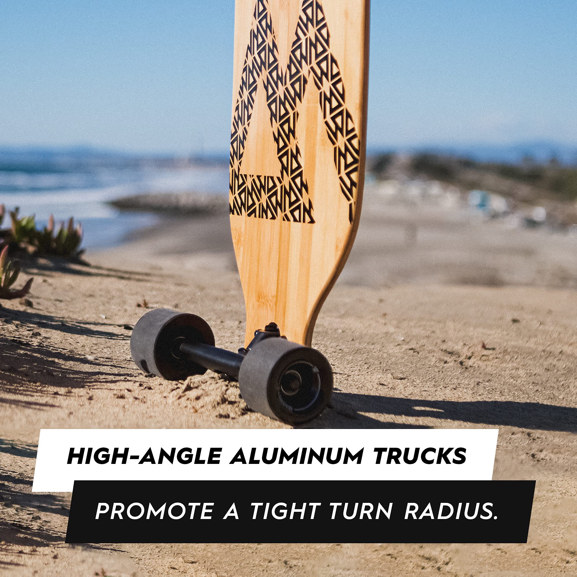 Glider Collection | 40" x 9.25" | Premium Longboard Skateboard | Large 100mm Wheels | Bamboo Deck with Hard Maple Core | Cruiser Carver | Fully Assembled for Beginners Adults Teens | Free Skate Tool