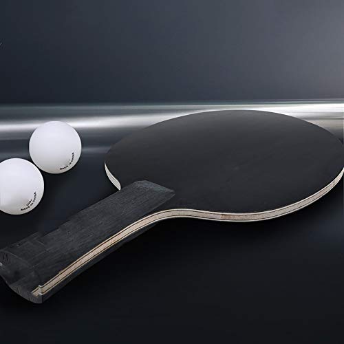 Hewen-Ping Pong Set Professional Table Tennis Racket Pingpong Paddle Ping Pong Bat Set with 1 Rackets, 10 Balls and Racket Case Table Tennis Bat (Color : 6 Star, Size : Short)