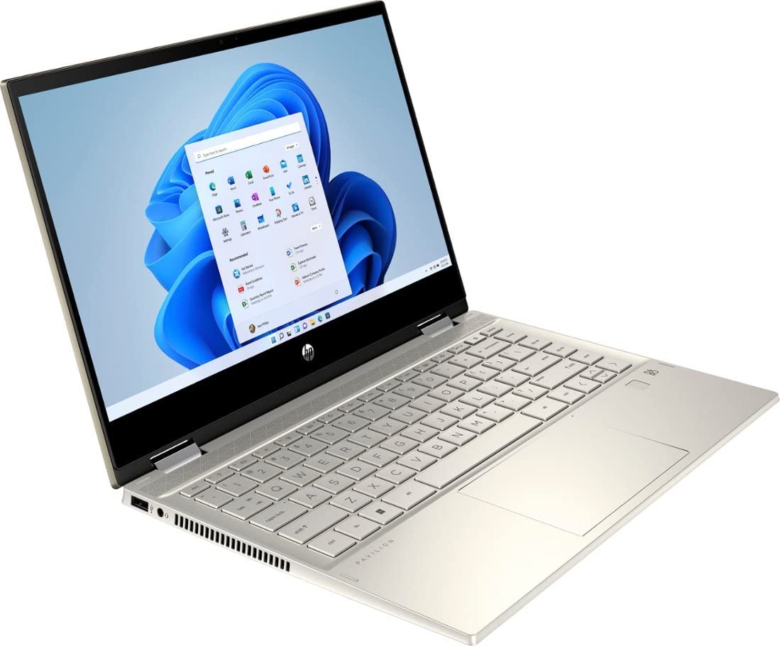 hp Pavilion 2-in-1 14" Touch-Screen Laptop, Intel 11th Generation Core i5, 12GB RAM, 512GB SSD, Bluetooth, Wi-Fi,‎Windows 11 Home, Warm Gold