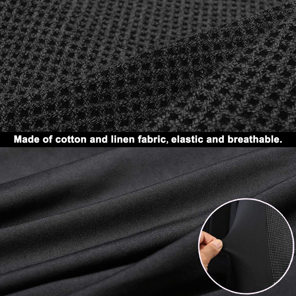 GIANT PANDA Seat Covers for Trucks Chevy Silverado,Dodge Ram,Ford F150 F-Series. Low Back Front Seat Cover for Pickup and Trucks,Black