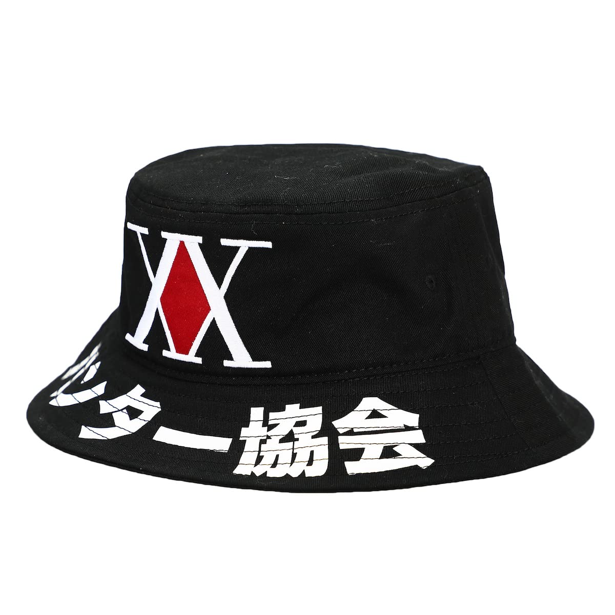 Hunter X Hunter Logo and Face Black Unisex Summer Travel Beach Sun Bucket Hat