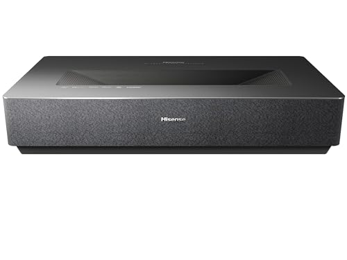 Hisense 100L5H Laser TV Ultra Short Throw Projector with 100" ALR High Gain Screen, 4K UHD, 2700 ANSI Lumens, Dolby Vision & Atmos, HDR10, Google TV, Netflix