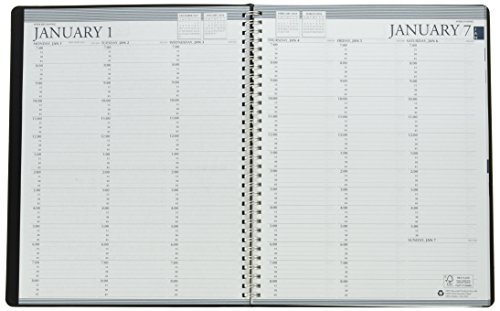 HOUSE OF DOOLITTLE Recycled Two-Year Professional Weekly Planner, 8 1/2 x 11, Black, 2018-2019 (272002)