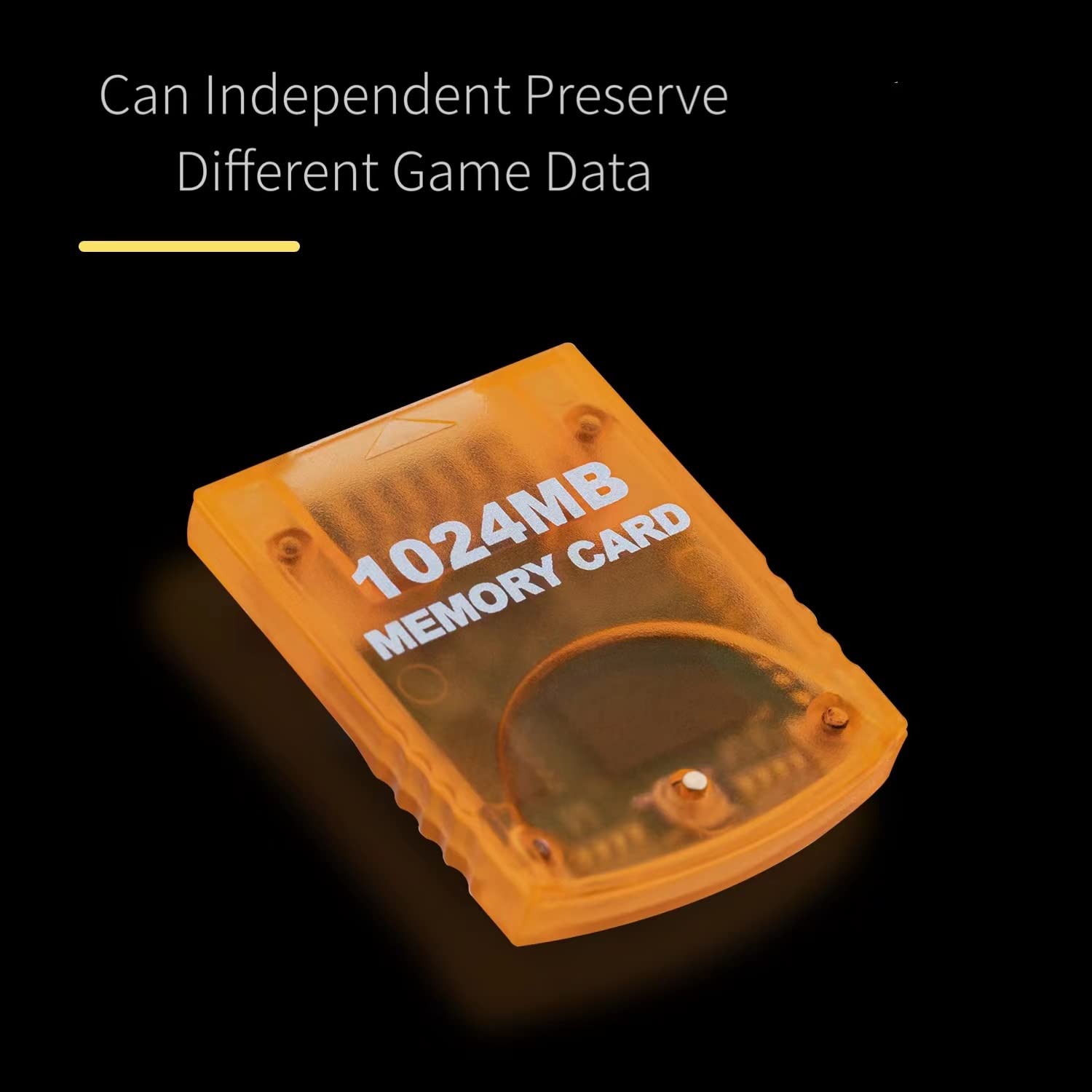 Hadwns 1024MB (16344 Blocks) High Speed Memory Card Compatible with Gamecube and Wii Console NGC GC- Orange