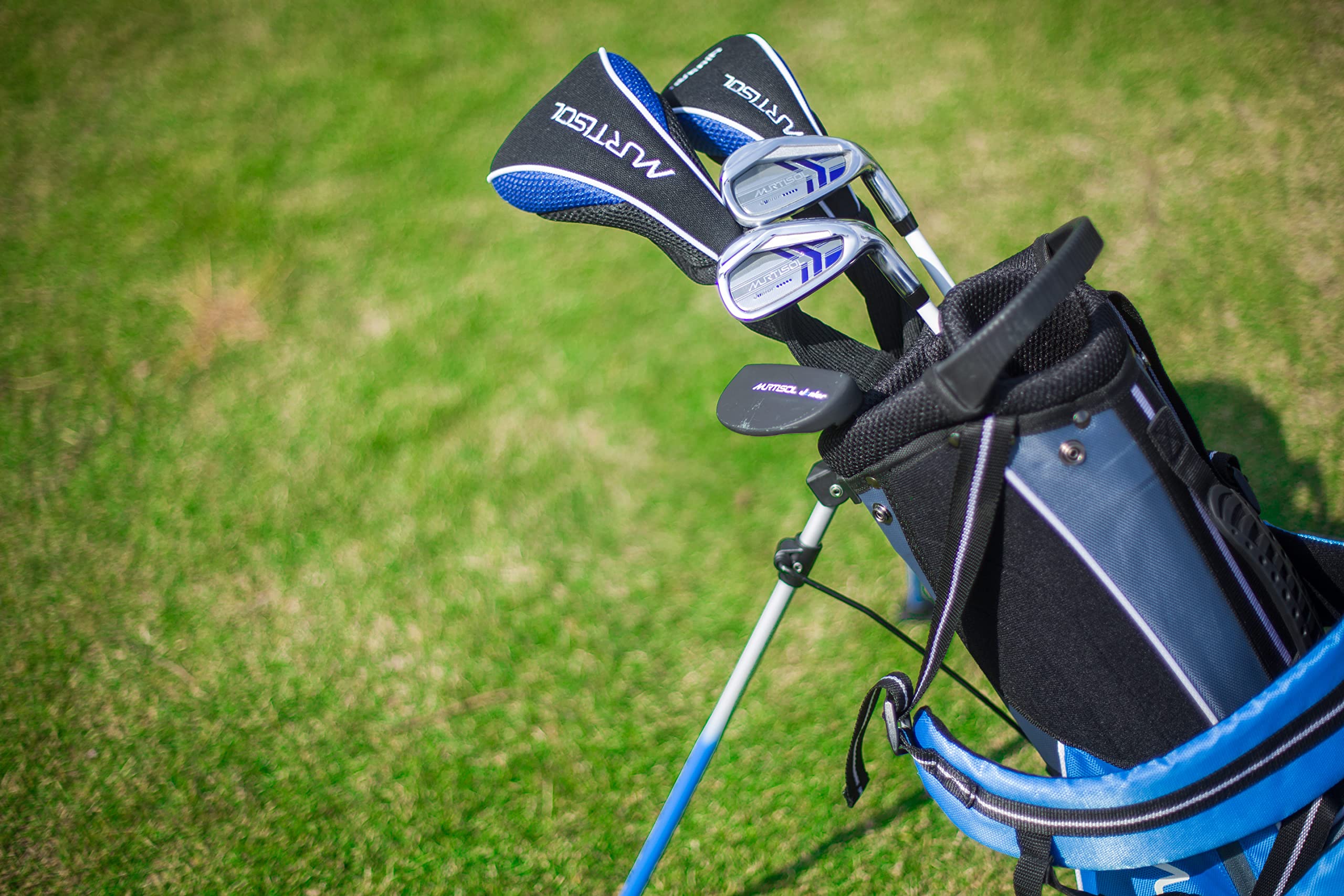 GIG-FXLightweight Junior Golf Bag Set,Golf Club Set for Children Kids,5pc,8-10 Age Groups Boys Girls,Right Hand… (Blue Ages 8-10)