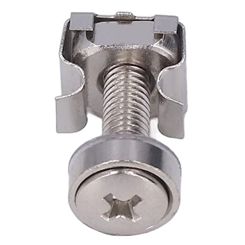 M5x20 Cage Screw, M5 Cage Nut Kit Plated Square Hole Multi Uses Rack Mount 50 Sets for Yacht for Marine for RV
