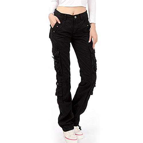 Guojanfon Women Tactical Pants, Casual Cargo Work Pants Military Army Combat Trousers with 10 Pockets US 14,W-34.2inch