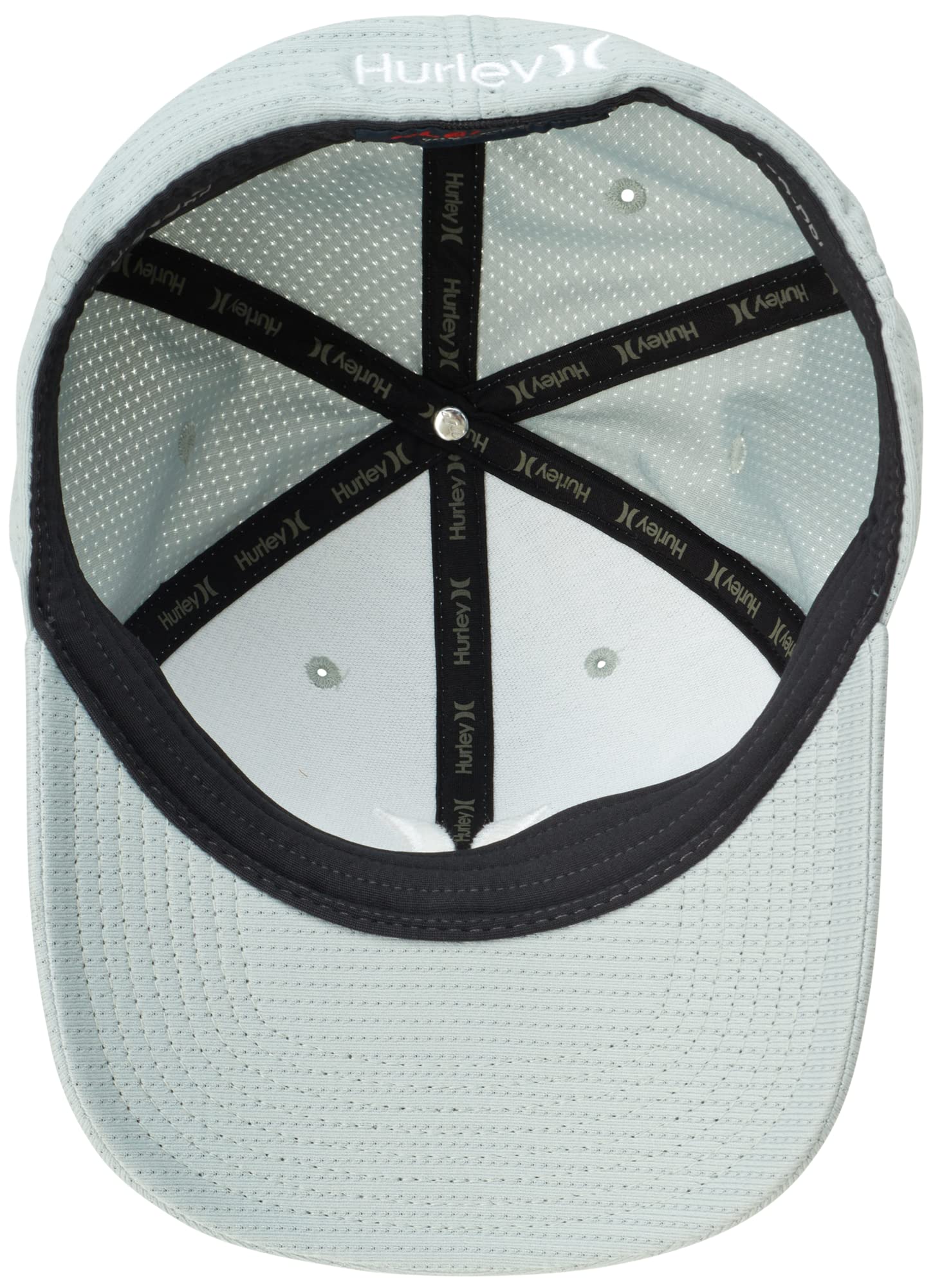 Hurley Men's Baseball Cap β Lightweight Curved Bill H2O Dri Fitted Caps for Men, Size Large-X-Large, Mystic Stone