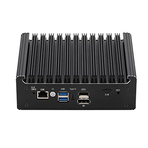 HUNSN Micro Firewall Appliance, Mini PC, OPNsense, VPN, Router PC, Intel Celeron N4505, RS41, AES-NI, 4 x 2.5GbE I226-V, Console, Type-C, HDMI, DP, SIM Slot, 4G RAM, 32G SSD