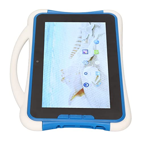 Kids Tablet, 7 inch IPS Screen 32GB ROM 1GB RAM, 5G WiFi 3000MAh, Dual Camera Toddler Tablet with Handle, Kids Learning Education Tablet for Ages 3-14(US Plug)