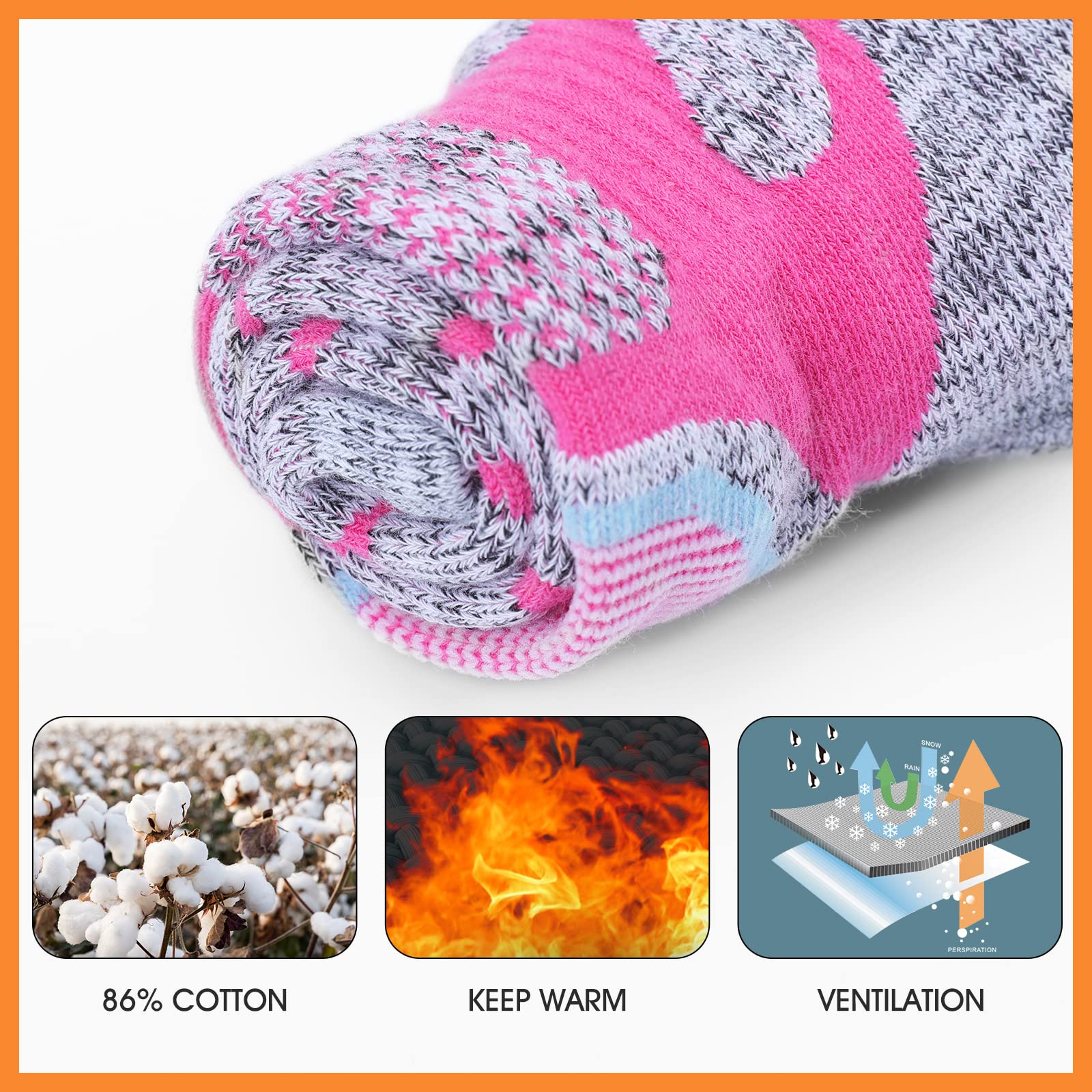 GUUMOR Ski Socks Womens Mens Snowboarding Skiing Warm Thermal Winter Socks 1 Pairs