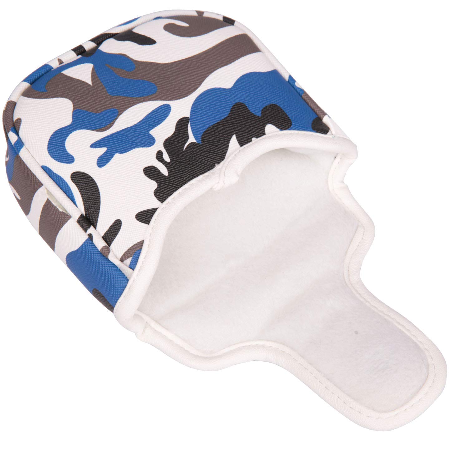 Golf Builder Camouflage Print Golf Square Mallet Putter Head Cover Golf Mallet Cover Synthetic Leather with Magnetic Closure