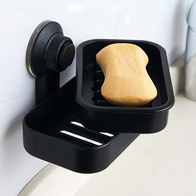HALOU Soap Tray Dish Saver Draing Holder Sponge Drainage Bar Wallstore Dispensers Cup Suction Sink Drainer Rack (Color : D, Size : 14 x 10 x 8.5cm)