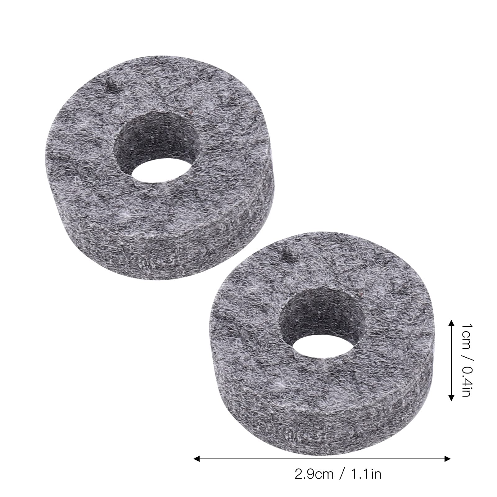 Hi Hat Felts Pad, Instrument Accessory Portable 10Pcs Drum Cymbal Felt Set for Playing