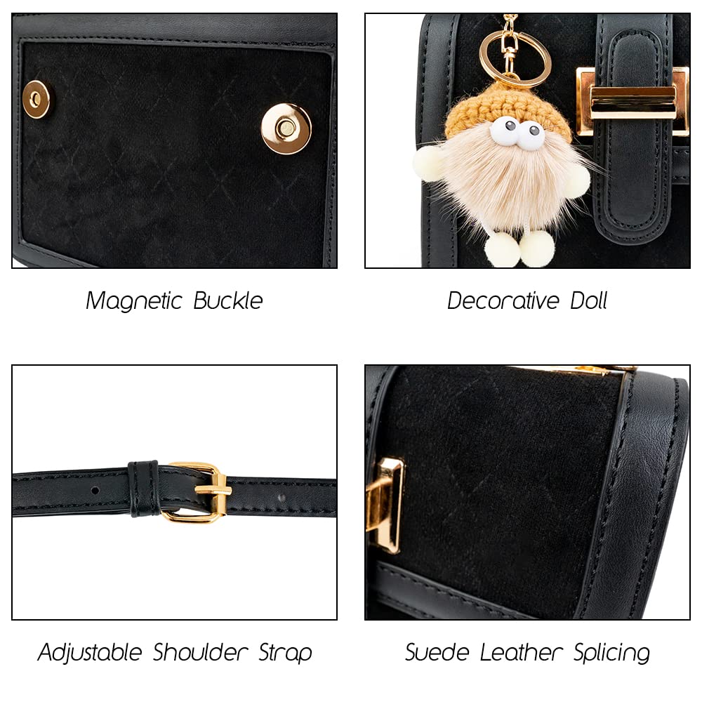 JBB Top Handle Satchel For Women Small Shoulder Bag With Adjustable Strap Patchwork Fabrics Crossbody Purse